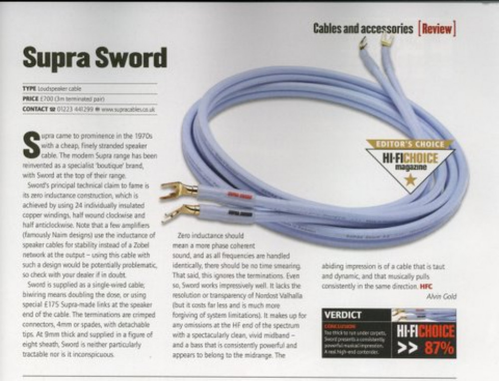 Supra Sword - HiFi-Punkten